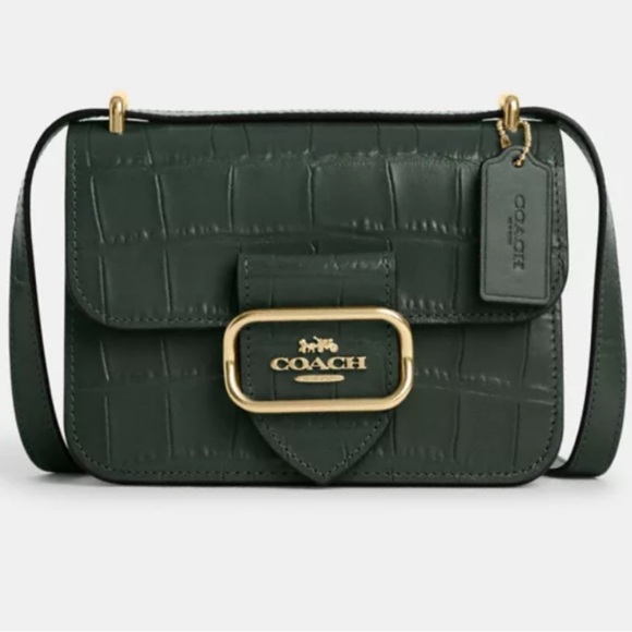 Coach | Bags | Coach Crocodile Embossed Leather Morgan Square Crossbody ...